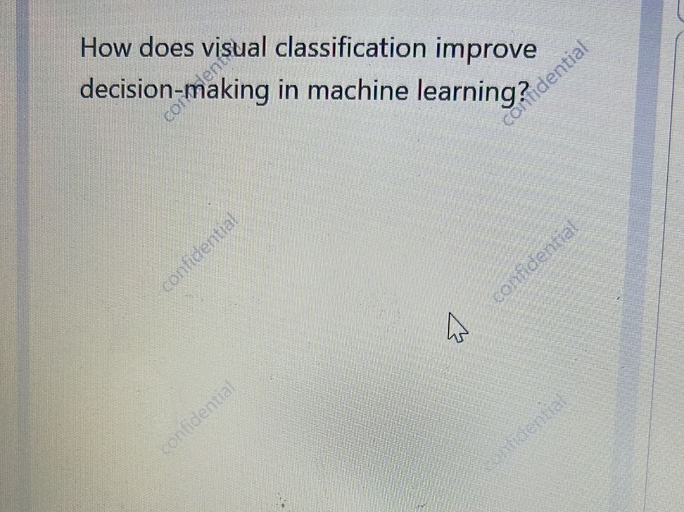 How does visual classification improve | StudyX