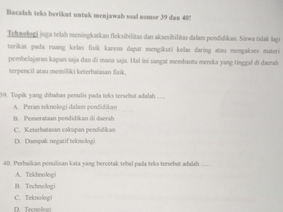 Bacalah teks berikut untuk menjawab soal | StudyX