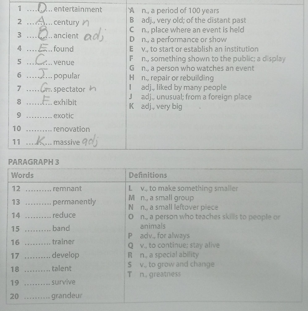 Match the words with their definitions. | | StudyX