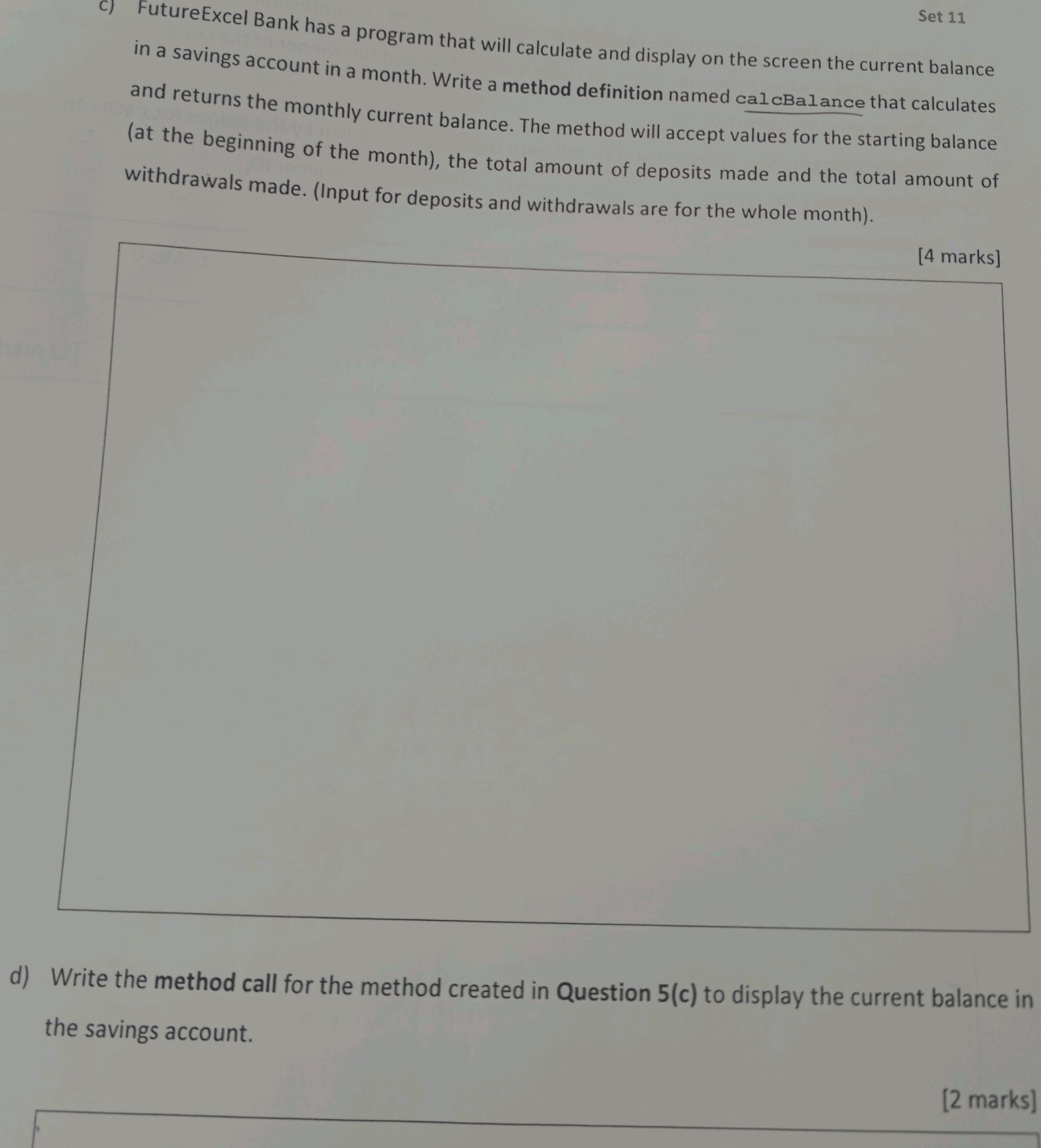 c) FutureExcel Bank has a program that will | StudyX