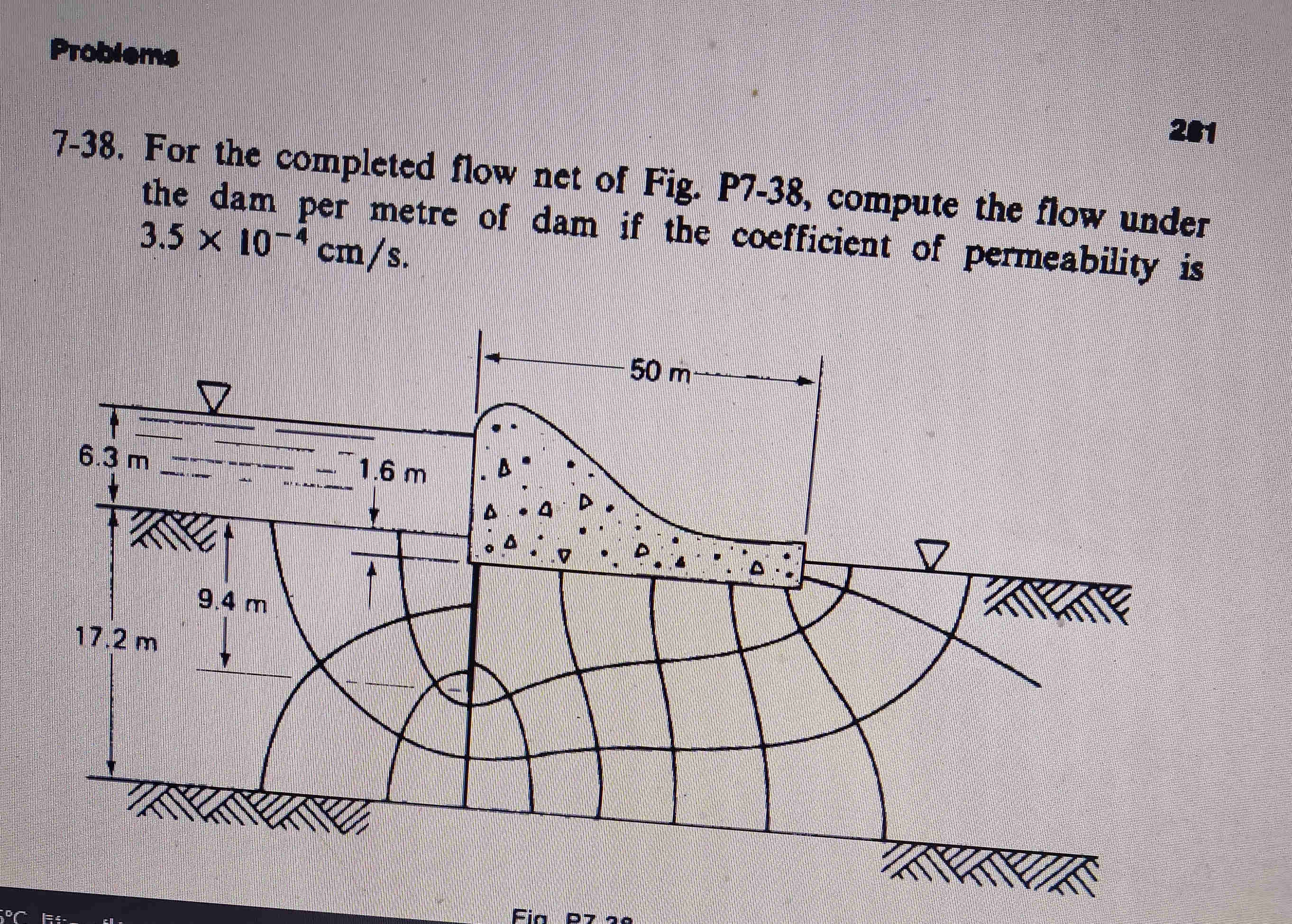 7-38. For the completed flow net of Fig. | StudyX