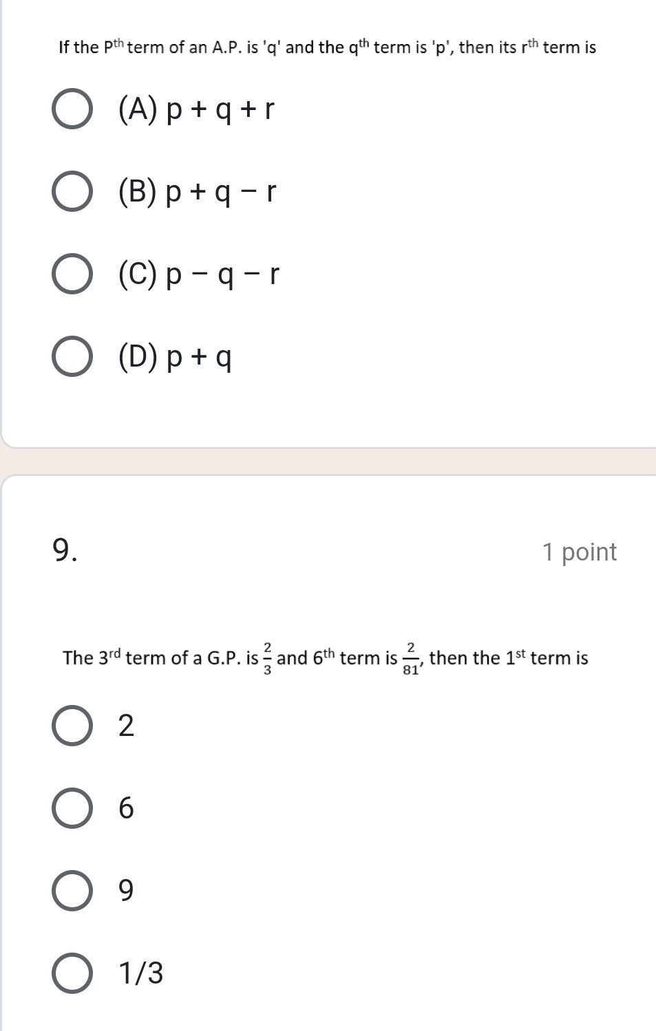 If the Pth term of an A.P. is 'q' and the | StudyX