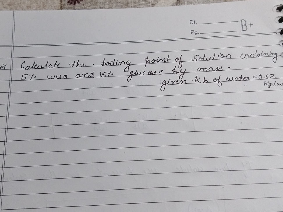 Calculate the boiling point of solution | StudyX