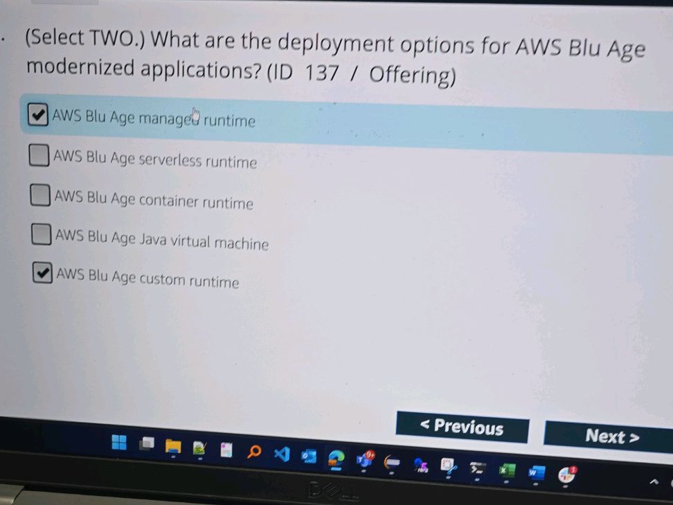 (Select TWO.) What are the deployment | StudyX
