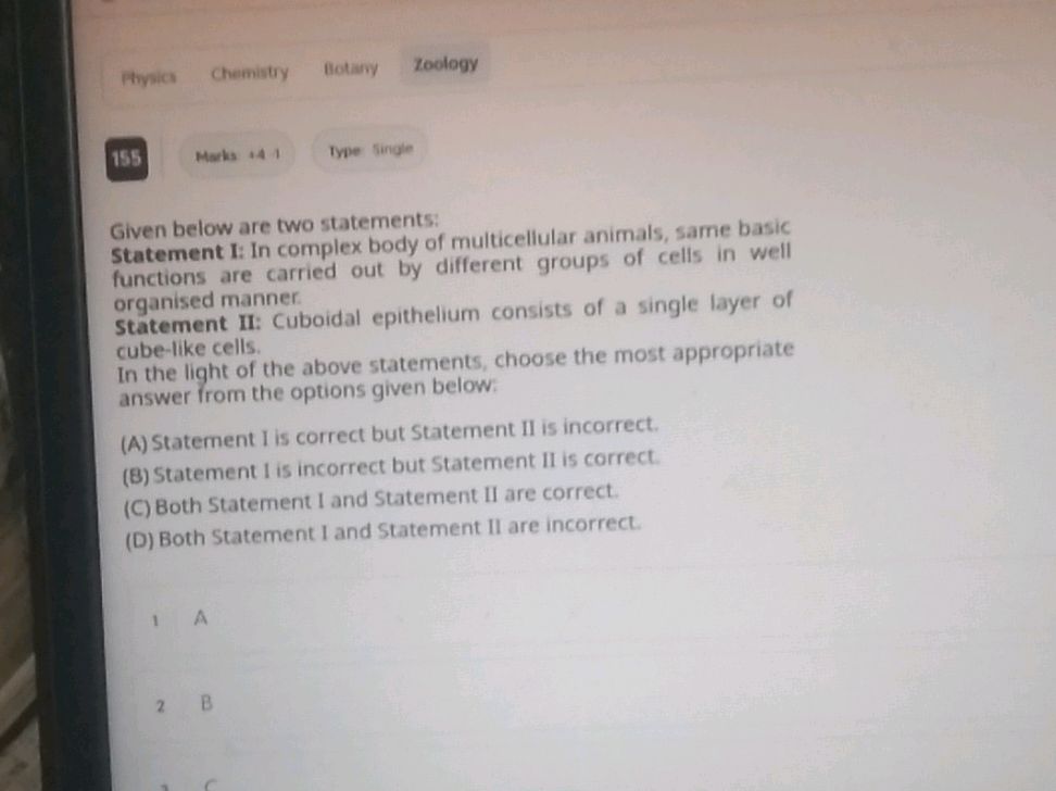 Given below are two statements: Statement I: | StudyX