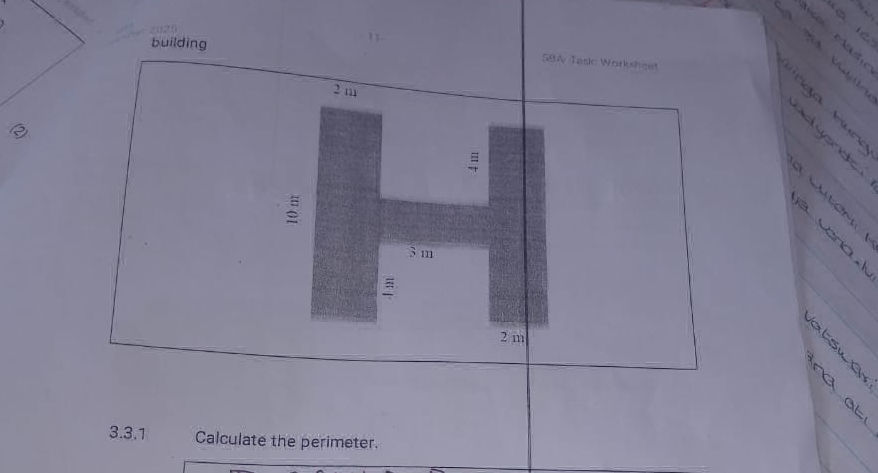 Calculate the perimeter. The image shows an | StudyX