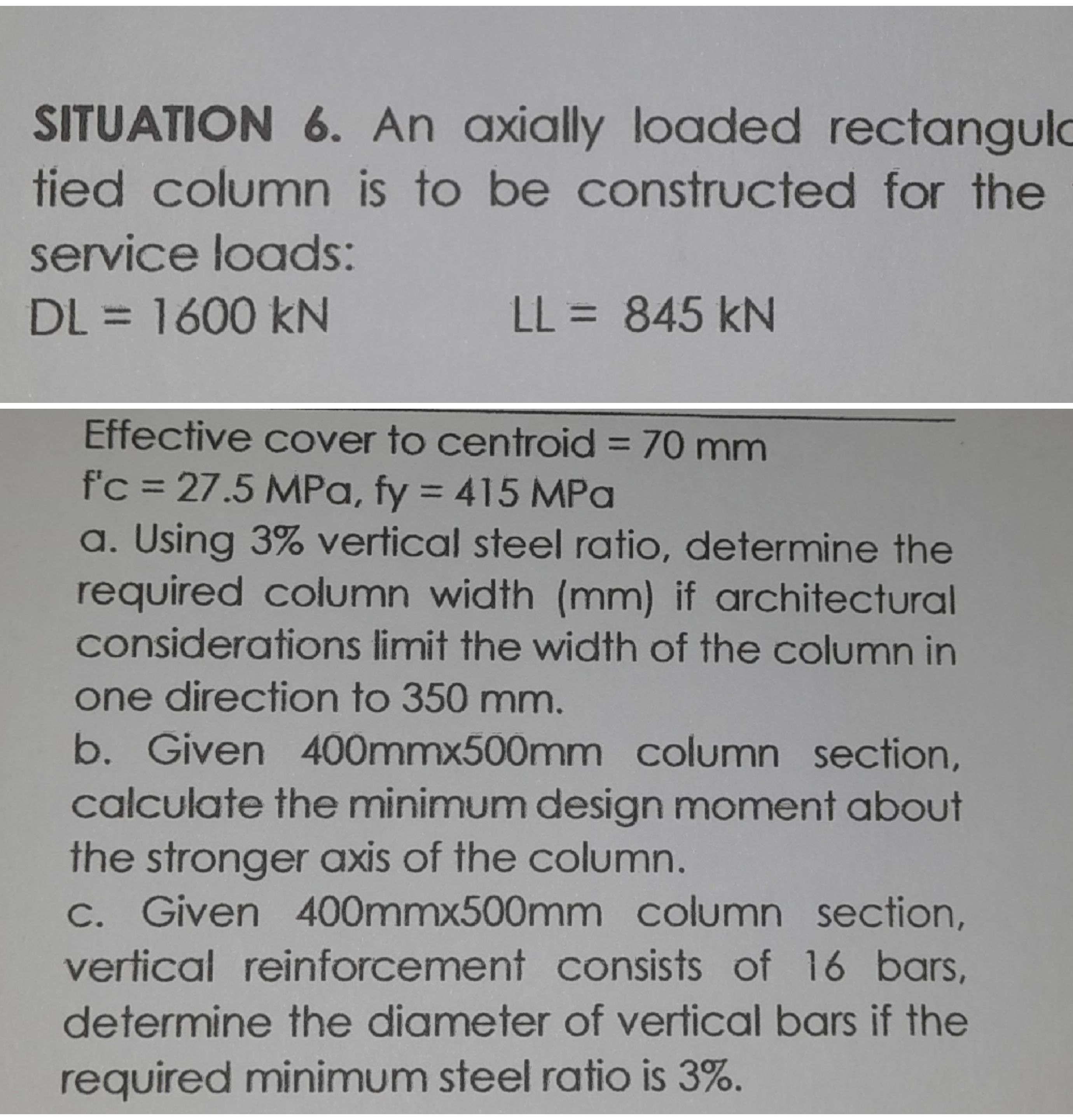 SITUATION 6. An axially loaded rectangular | StudyX