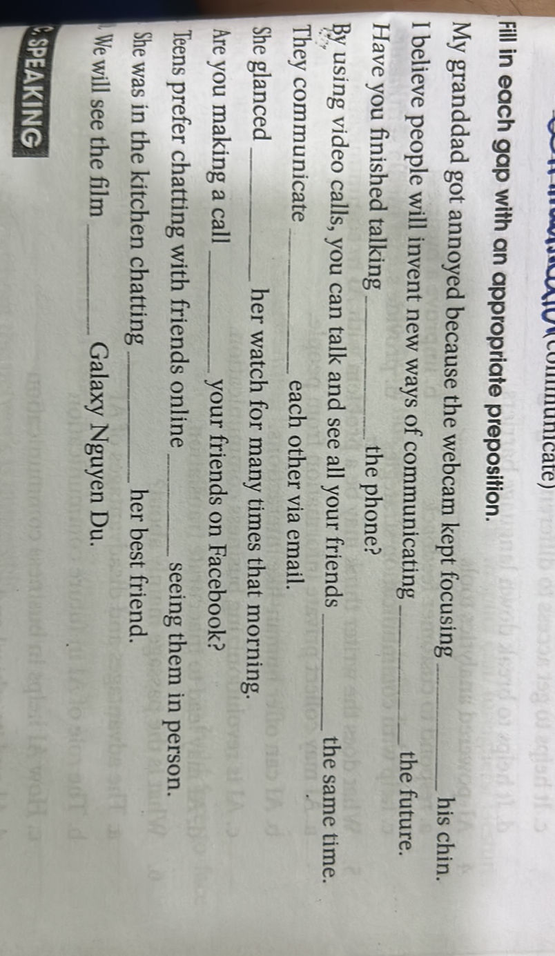 Fill in each gap with an appropriate | StudyX
