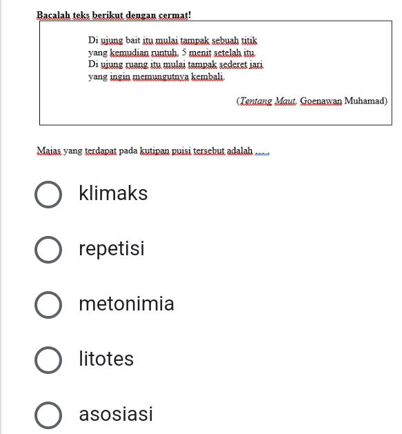 Bacalah teks berikut dengan cermat! Di | StudyX