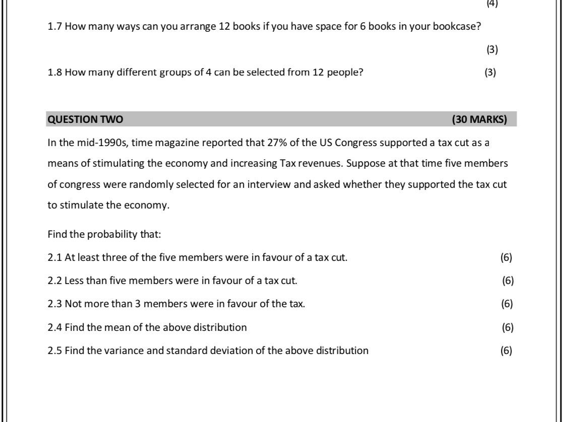 1.7 How many ways can you arrange 12 books | StudyX