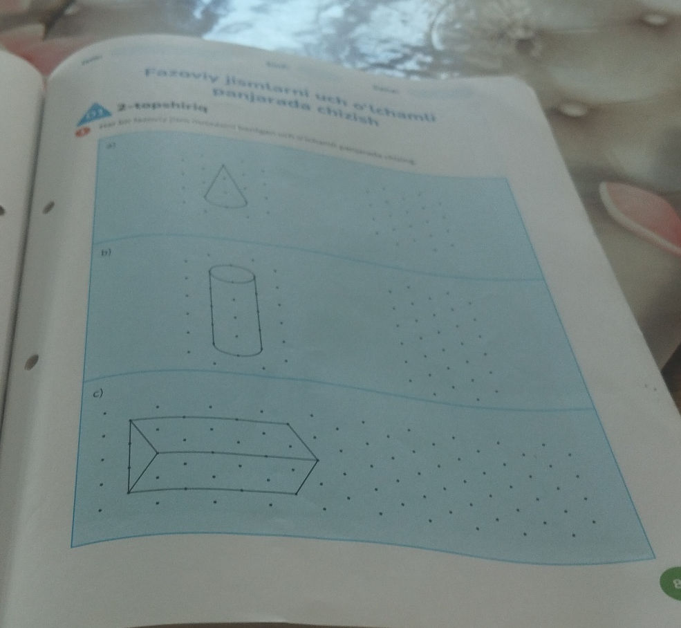 Drawing 3D shapes on grid paper | StudyX