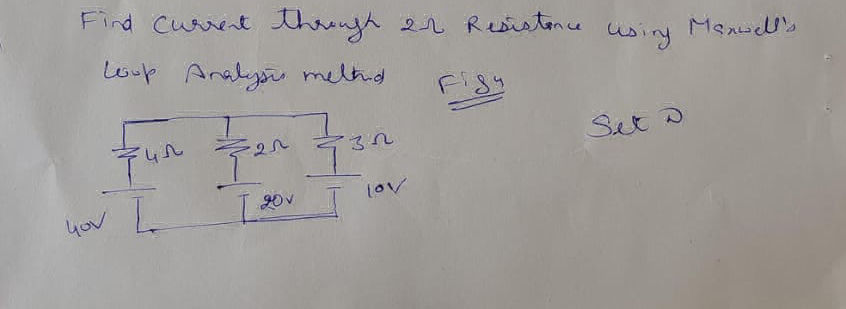 Find Current through 2Ω Resistance using | StudyX