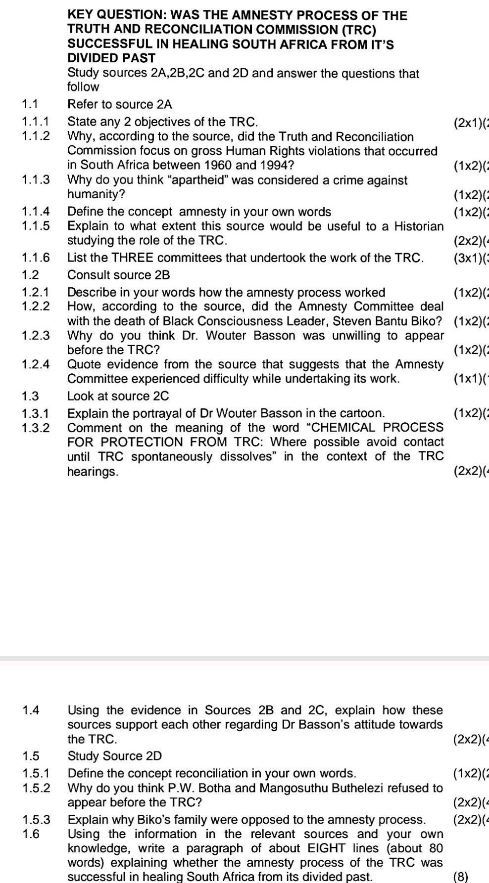 Study sources 2A, 2B, 2C and 2D and answer | StudyX