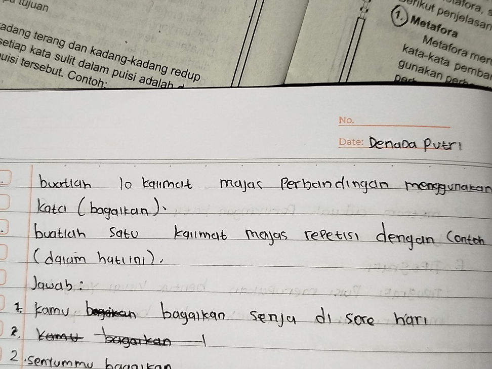 Buatlah 10 kalimat majas Perbandingan | StudyX