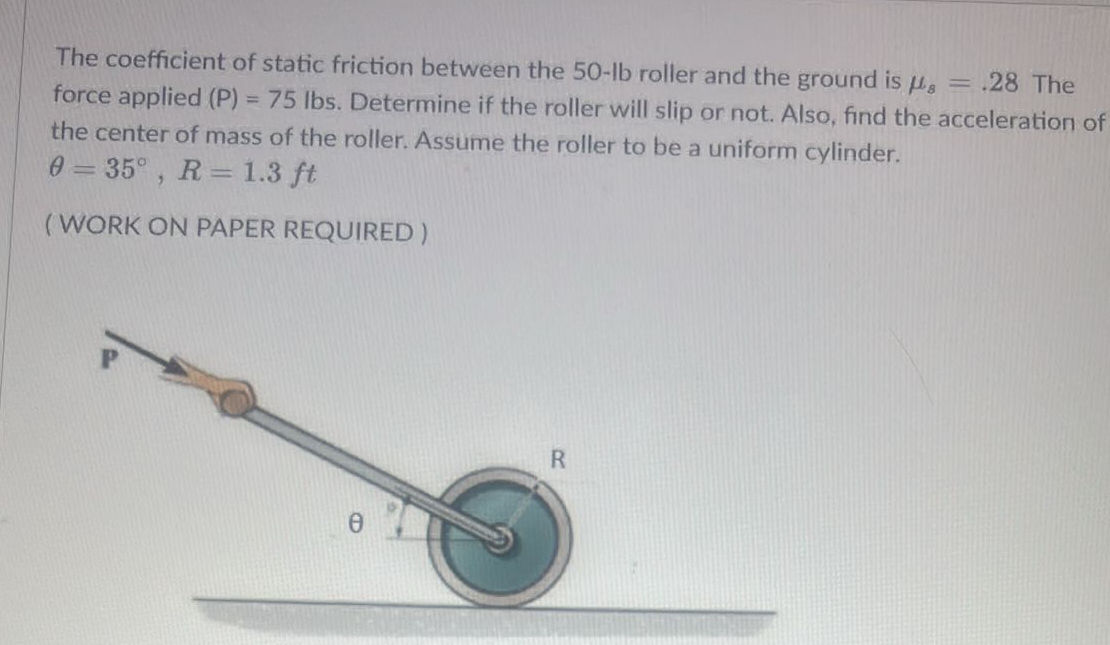 The coefficient of static friction between | StudyX