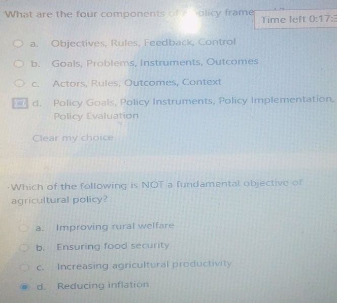 What are the four components of policy | StudyX