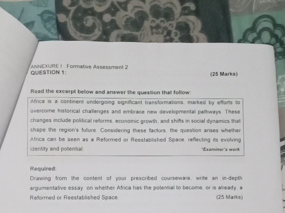 Read the excerpt below and answer the | StudyX