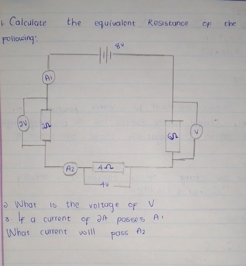 1. Calculate the equivalent Resistance of | StudyX