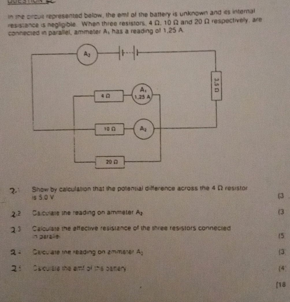 In the circuit represented below, the emf of | StudyX