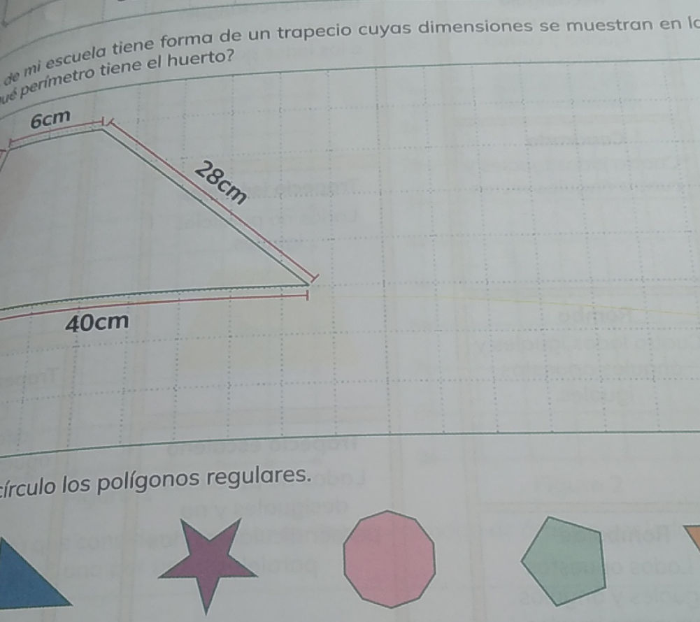 de mi escuela tiene forma de un trapecio | StudyX