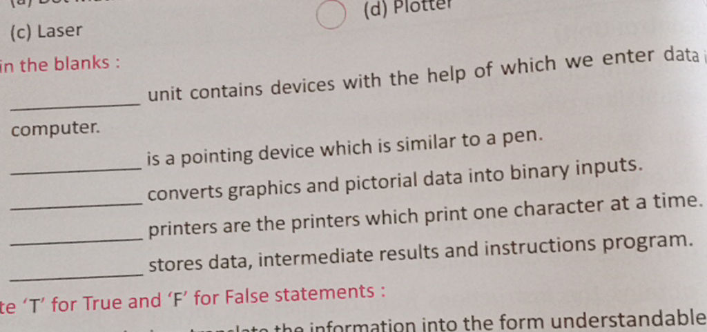 in the blanks : unit contains devices with | StudyX