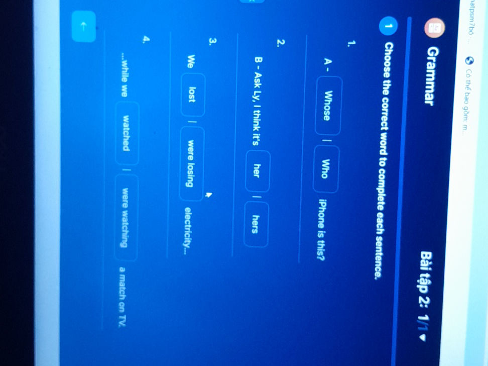 Choose the correct word to complete each | StudyX