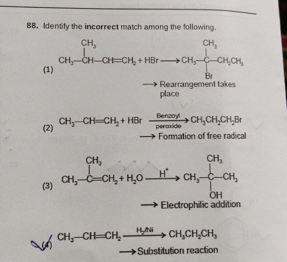 88. Identify the incorrect match among the | StudyX