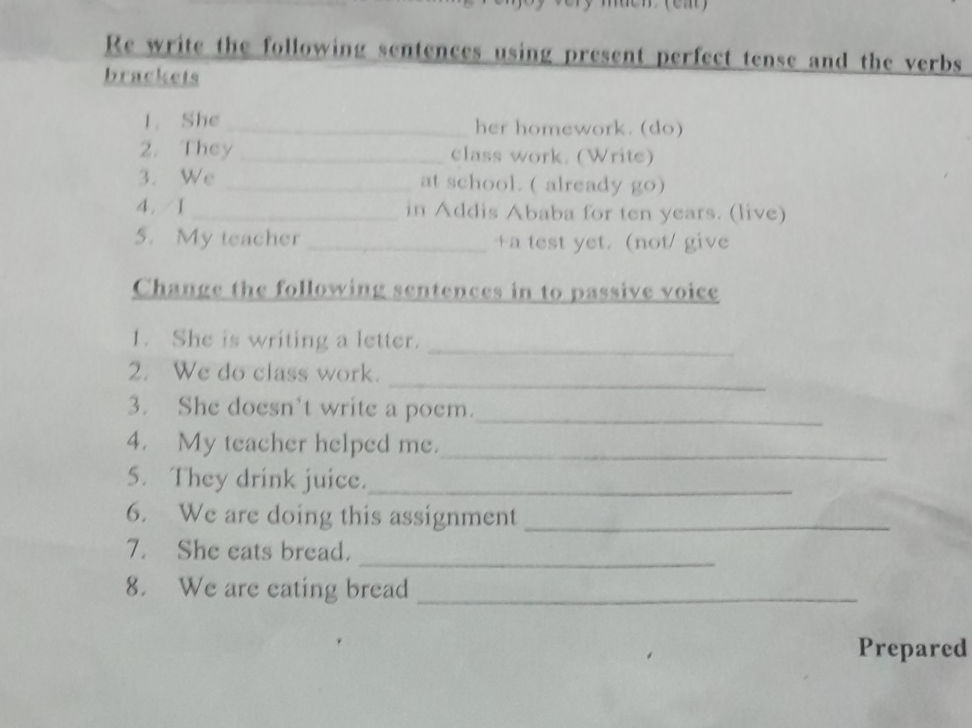 Re write the following sentences using | StudyX