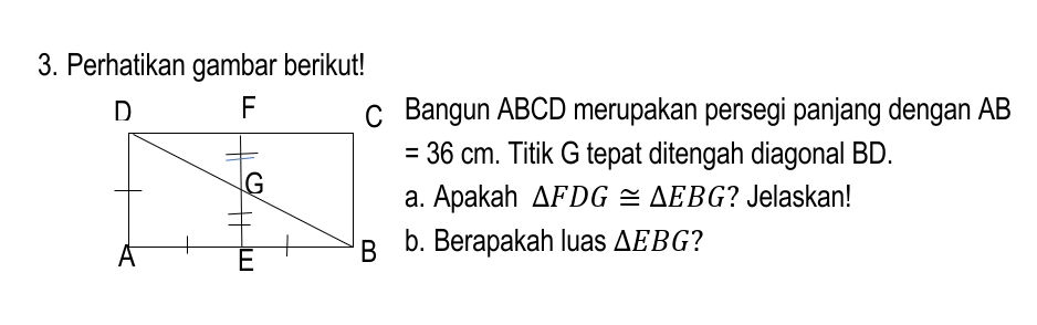 3. Perhatikan gambar berikut! Bangun ABCD | StudyX