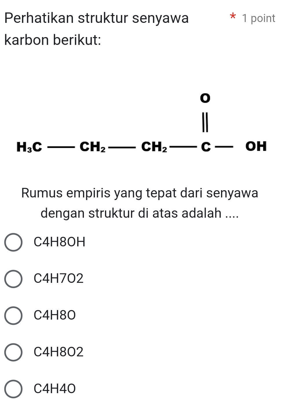 Perhatikan struktur senyawa karbon berikut: | StudyX
