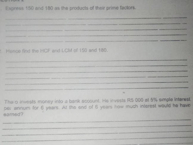 1. Express 150 and 180 as the products of | StudyX