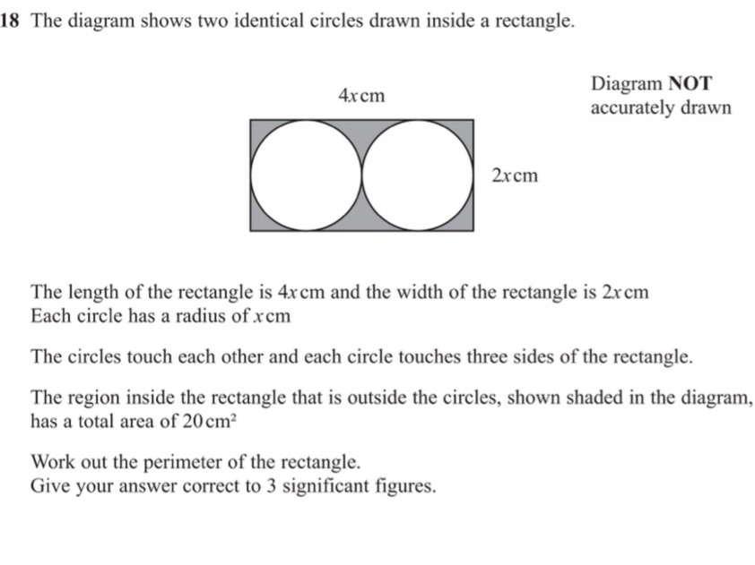 The diagram shows two identical circles | StudyX