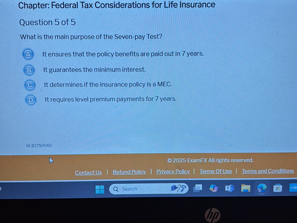 What is the main purpose of the Seven-pay | StudyX