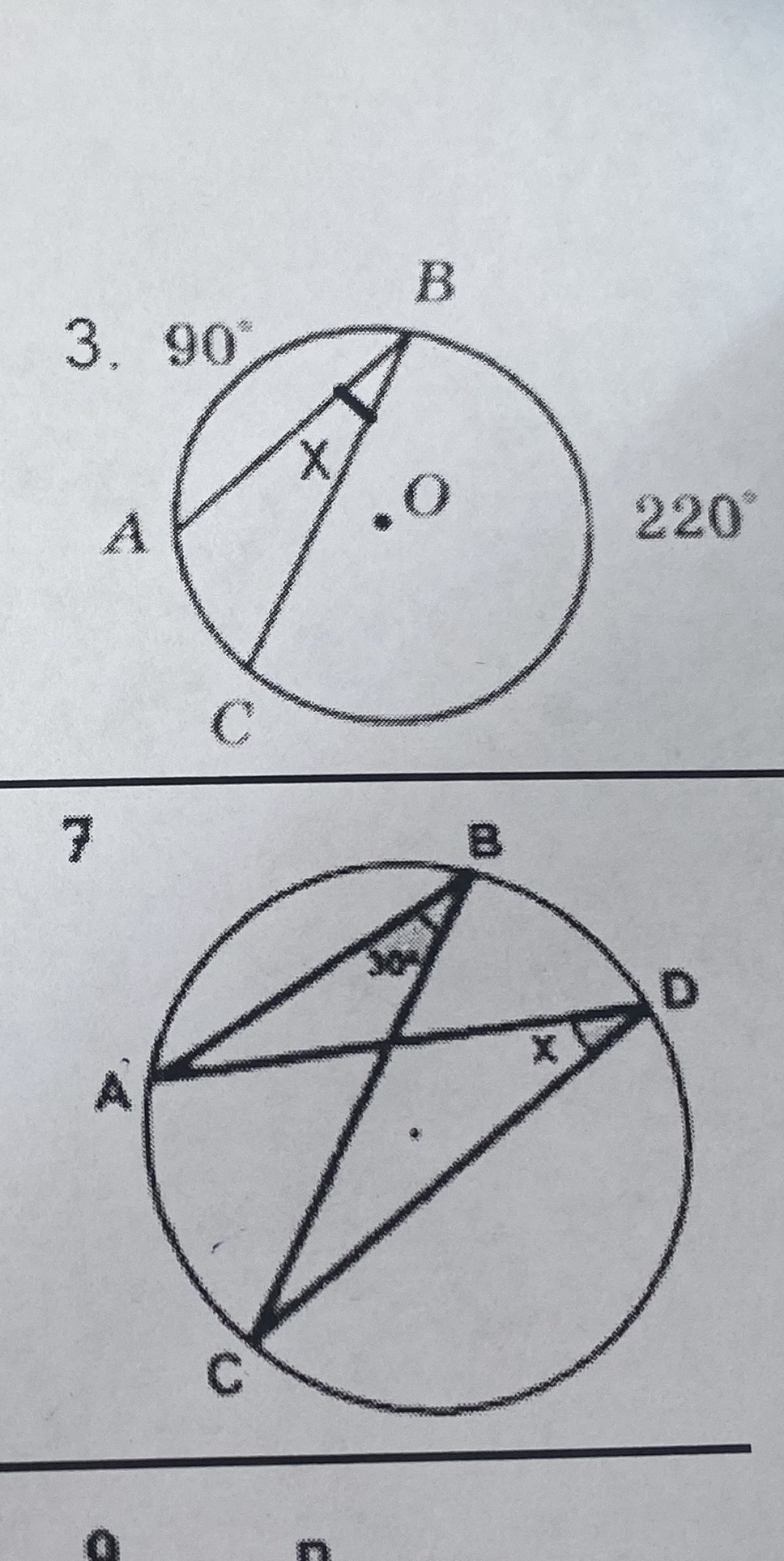 Circle Geometry Problems: Finding Angle X | StudyX