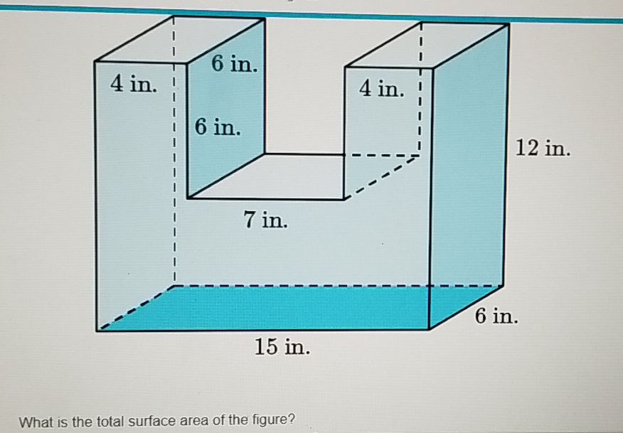 What is the total surface area of the | StudyX