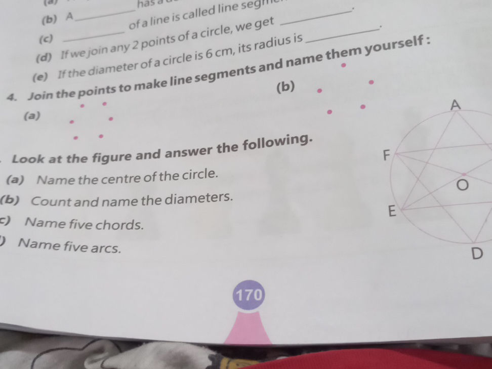 4. Join the points to make line segments and | StudyX