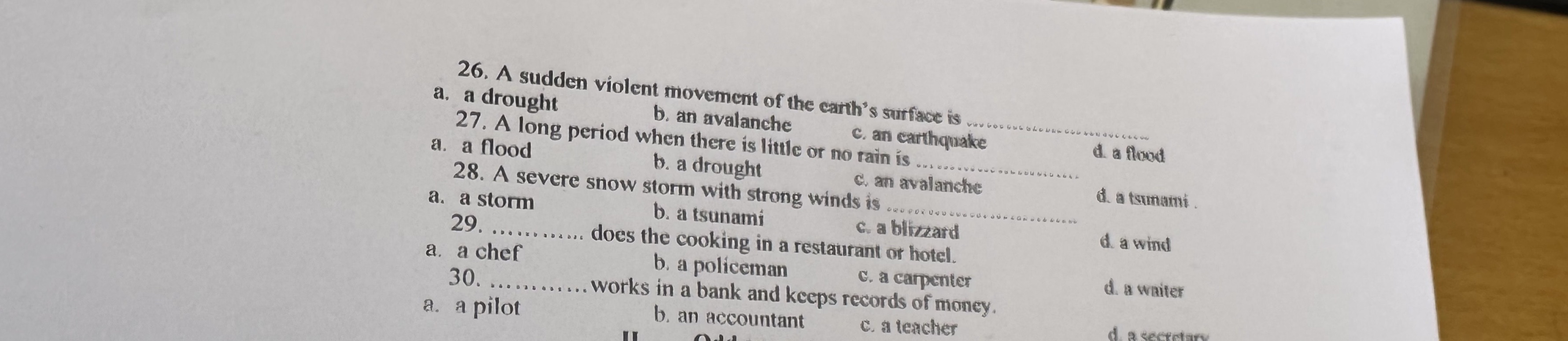 26. A sudden violent movement of the earth's | StudyX