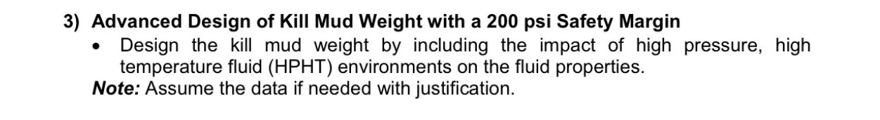 3) Advanced Design of Kill Mud Weight with a | StudyX