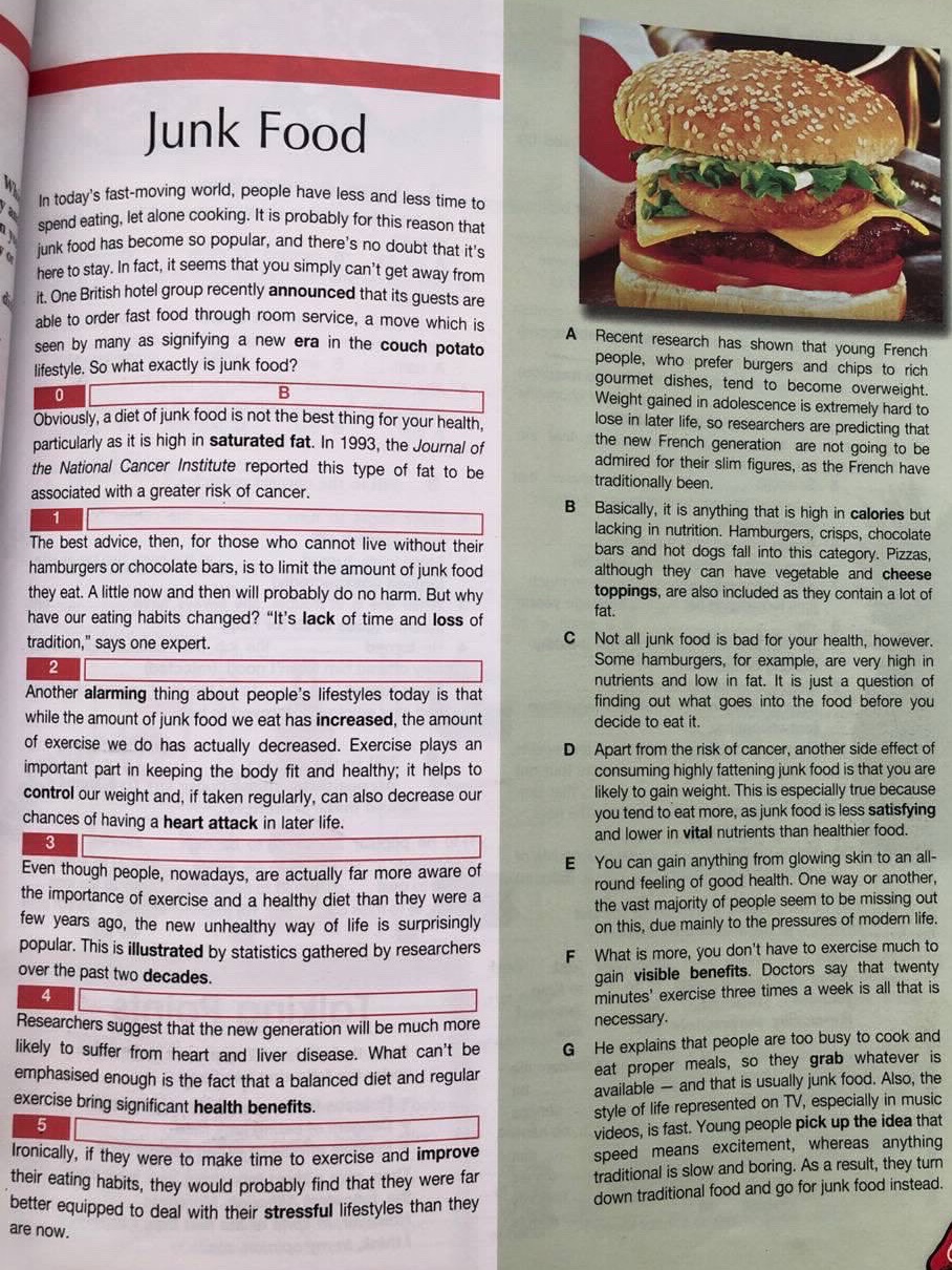 So what exactly is junk food? A B | StudyX