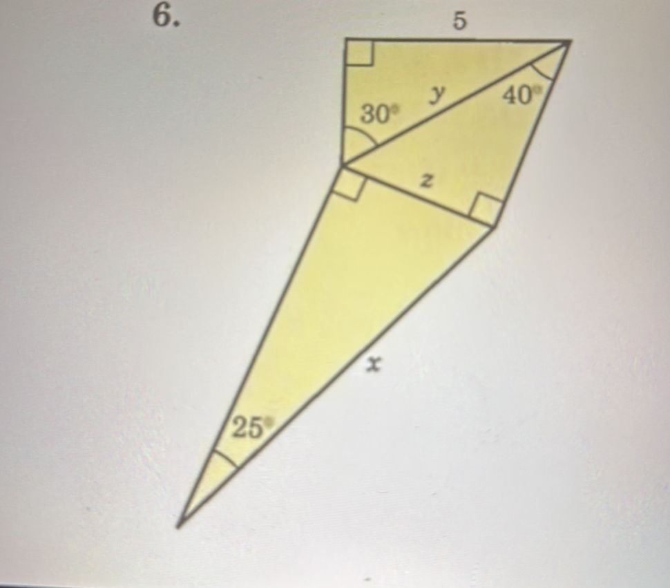 6. [Diagram of a complex shape with angles | StudyX