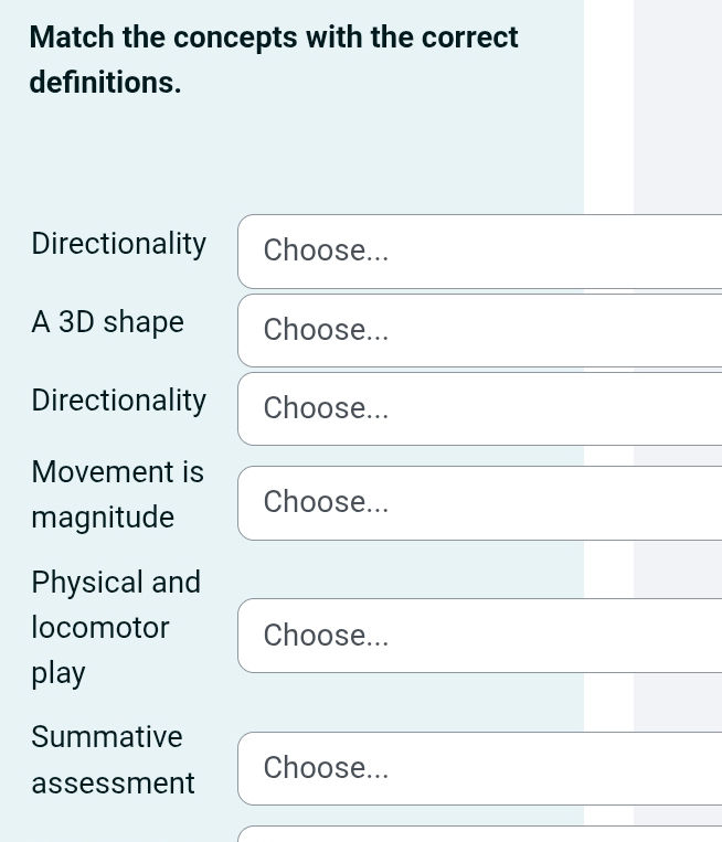 Match the concepts with the correct | StudyX