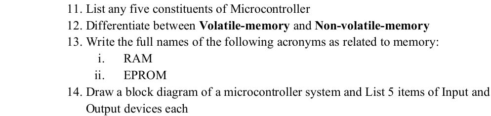 11. List any five constituents of | StudyX