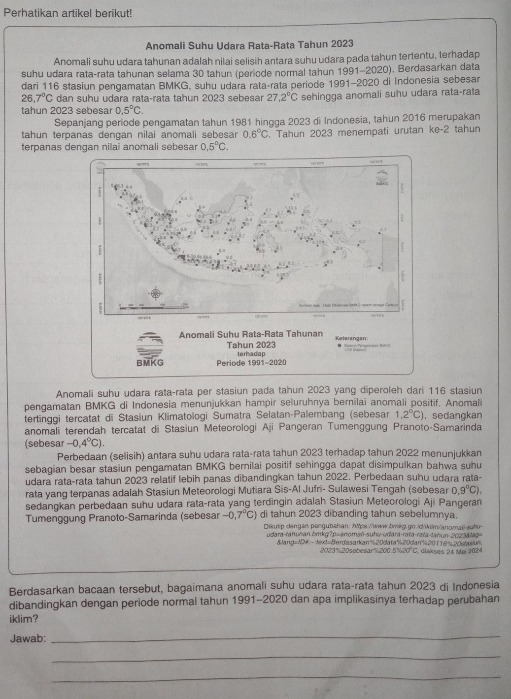 Berdasarkan bacaan tersebut, bagaimana | StudyX