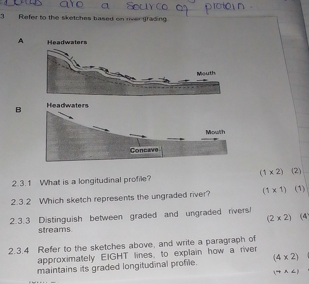 Refer to the sketches based on river | StudyX