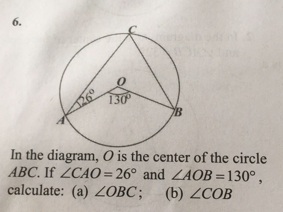 In the diagram, O is the center of the | StudyX