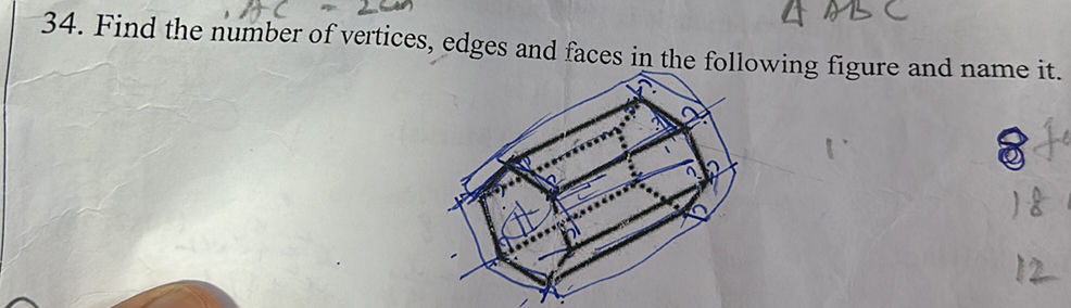 34. Find the number of vertices, edges and | StudyX