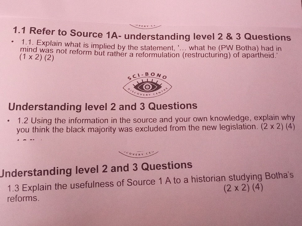 1.1 Refer to Source 1A- understanding level | StudyX