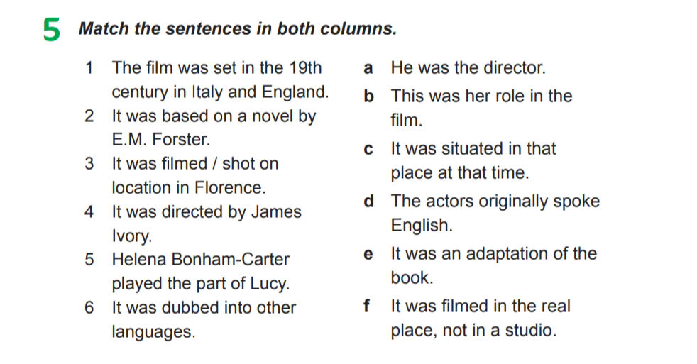 5 Match the sentences in both columns. 1 | StudyX