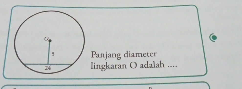 Panjang diameter lingkaran O adalah .... | StudyX
