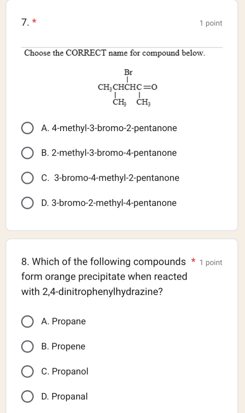 7. Choose the CORRECT name for compound | StudyX